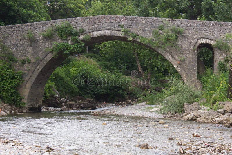 View of the Historic Stone Old Ribnica River Bridge in the Old Town of ...