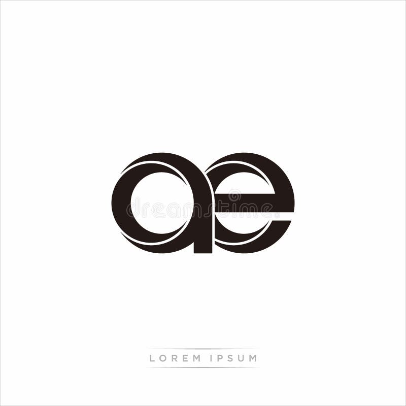 Ae Initial Letter Split Lowercase Modern Monogram Linked Outline Rounded Logo Stock Vector ...