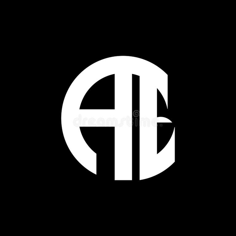 AE Letter Logo Design on Black Background Stock Vector - Illustration ...
