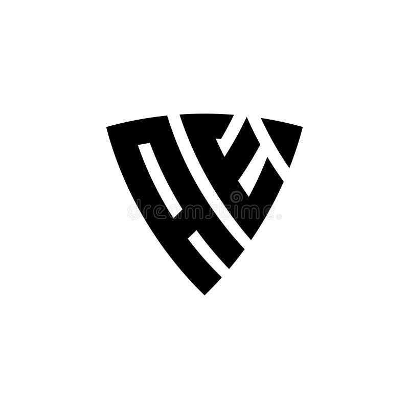 AE Logo Monogram Triangle Shield Style Stock Illustration ...