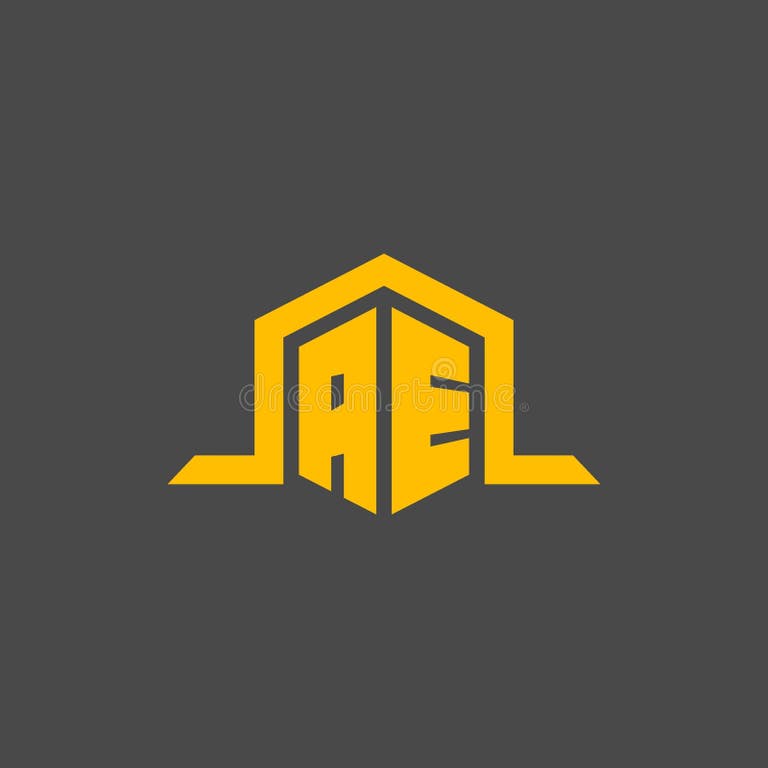 AE Monogram Initial Logo with Hexagon Style Design Stock Vector ...