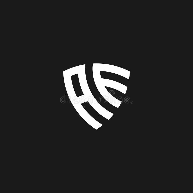 AE Monogram Logo with Shield Shape Stock Vector - Illustration of ...