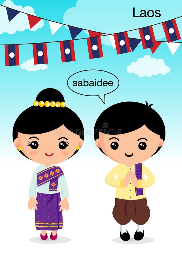 AEC laos stock vector. Illustration of people, laos, girl - 35860242