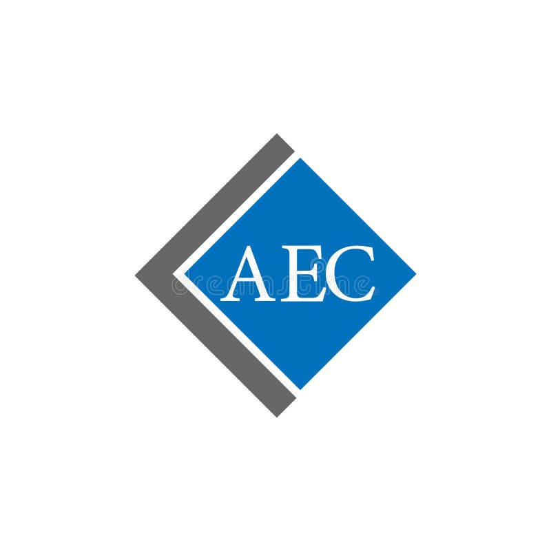 AEC Letter Logo Design on Black Background. AEC Creative Initials ...