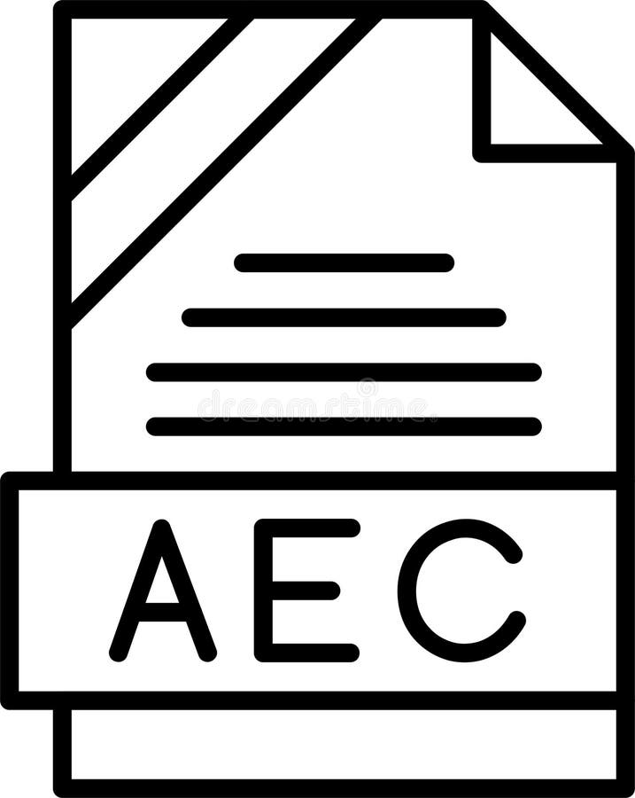 AEC Outline Vector Icon stock vector. Illustration of engineering ...