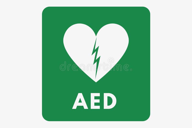 Aed icon. stock illustration. Illustration of logo, word - 224871822