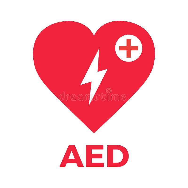 AED. Automated External Defibrillator Stock Vector - Illustration of ...