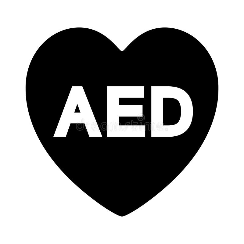AED Automated External Defibrillator Black Icon,Vector Illustration ...