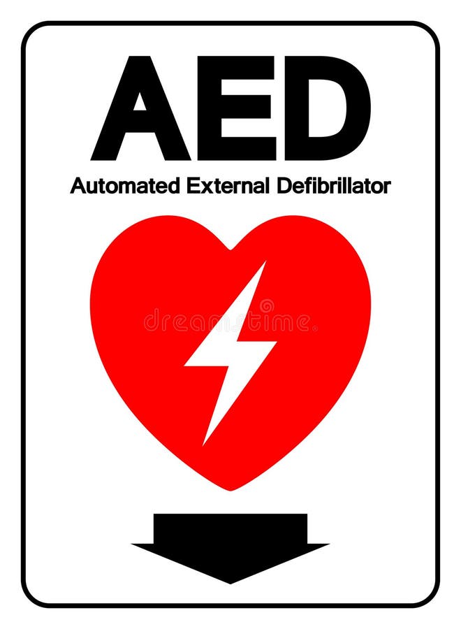 AED Automated External Defibrillator Symbol Sign, Vector Illustration ...