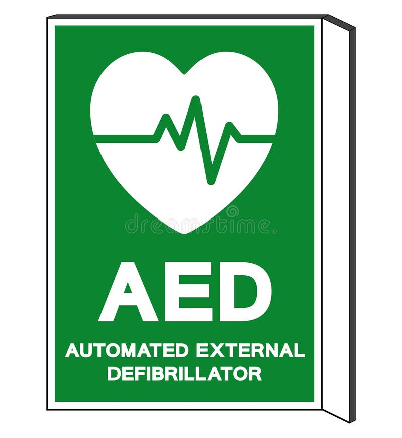 AED Automated External Defibrillator Symbol Sign, Vector Illustration ...