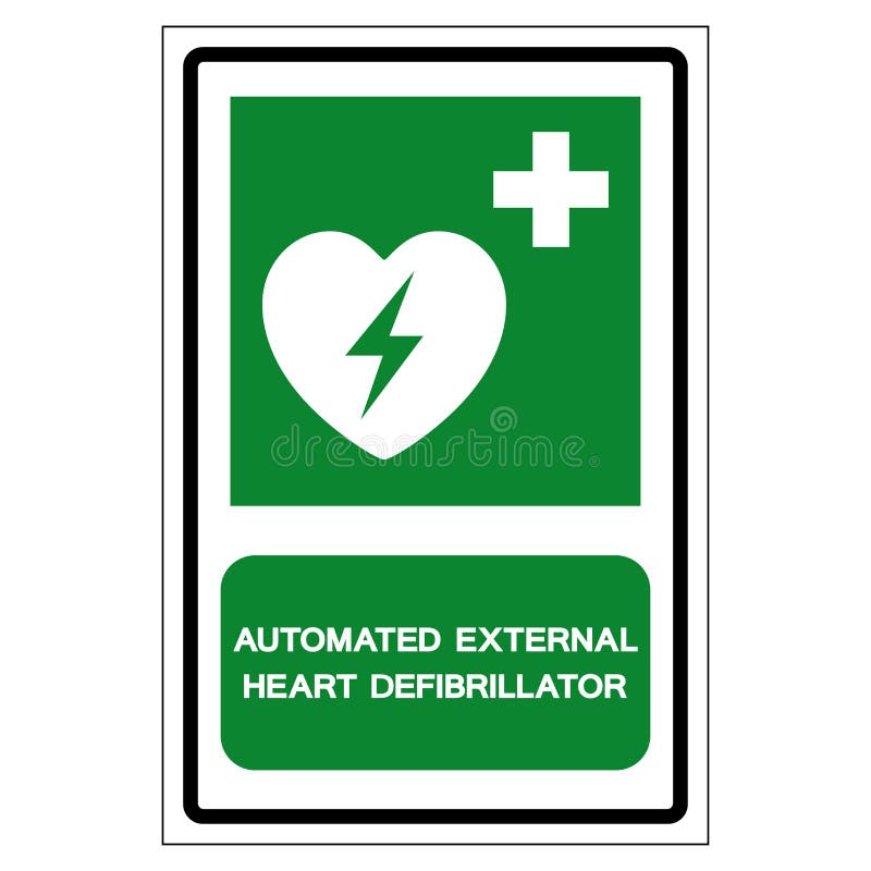 AED Automated External Defibrillator Symbol Sign, Vector Illustration ...