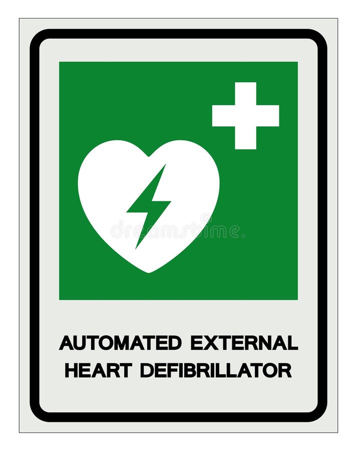 AED Automated External Defibrillator Symbol Sign, Vector Illustration ...