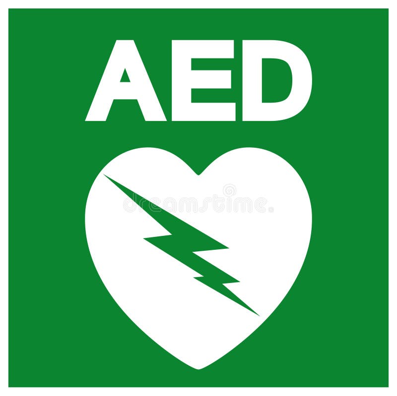 AED Automated External Defibrillator Symbol Sign, Vector Illustration ...