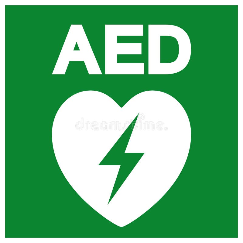 AED Automated External Defibrillator Symbol Sign, Vector Illustration ...