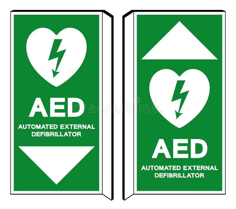 AED Automated External Defibrillator Symbol Sign, Vector Illustration ...