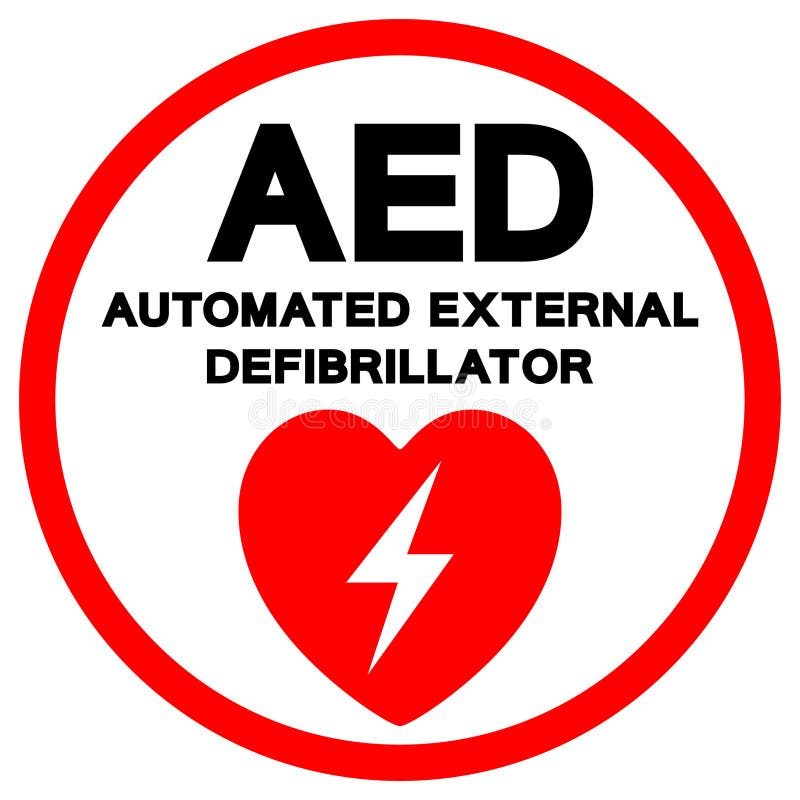 AED Automated External Defibrillator Symbol Sign, Vector Illustration ...