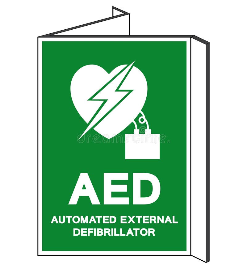 AED Automated External Defibrillator Symbol Sign, Vector Illustration ...