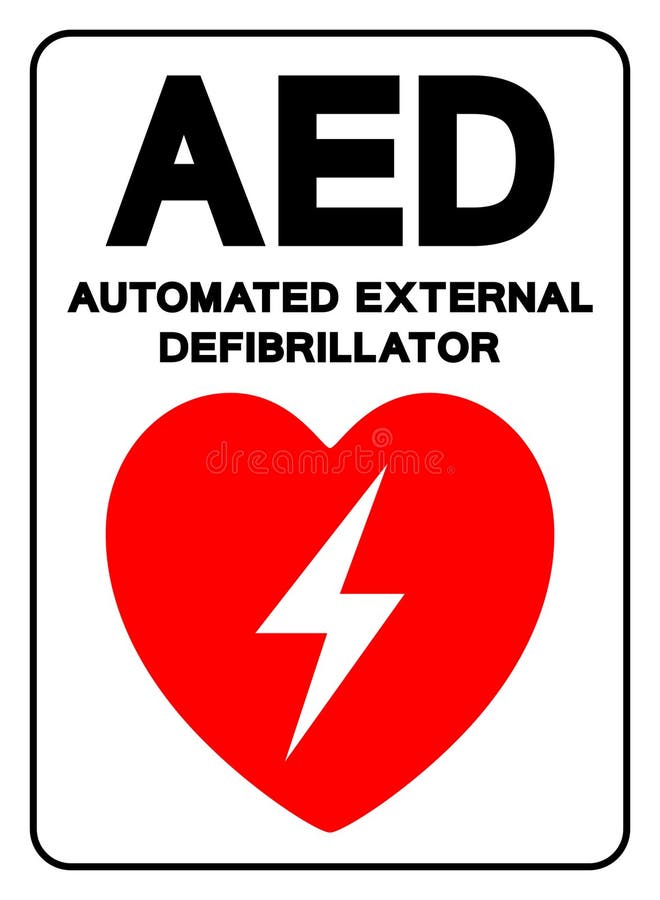 AED Automated External Defibrillator Symbol Sign, Vector Illustration ...