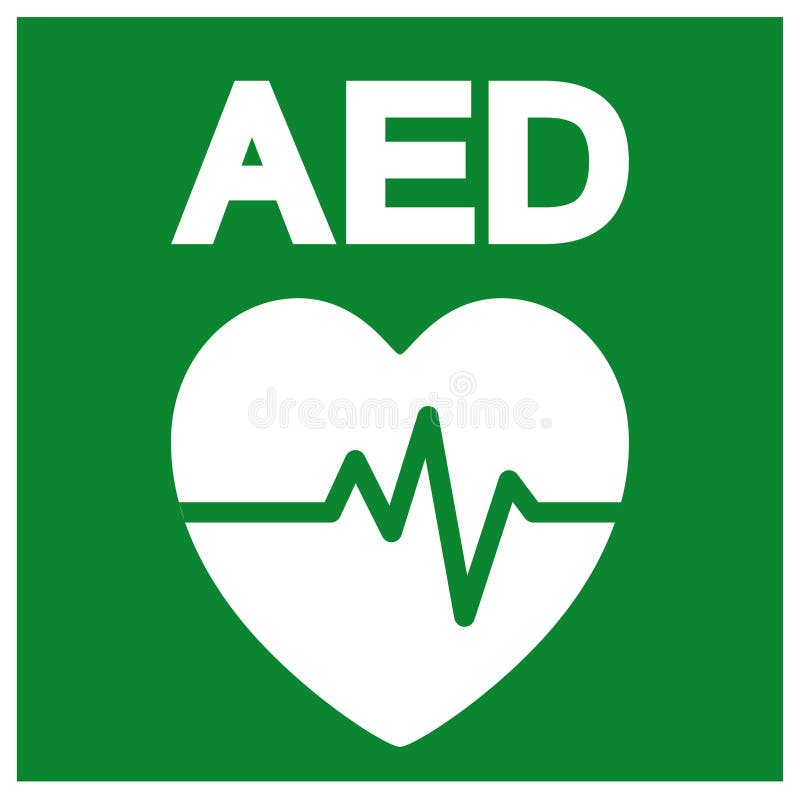 AED Automated External Defibrillator Symbol Sign, Vector Illustration ...