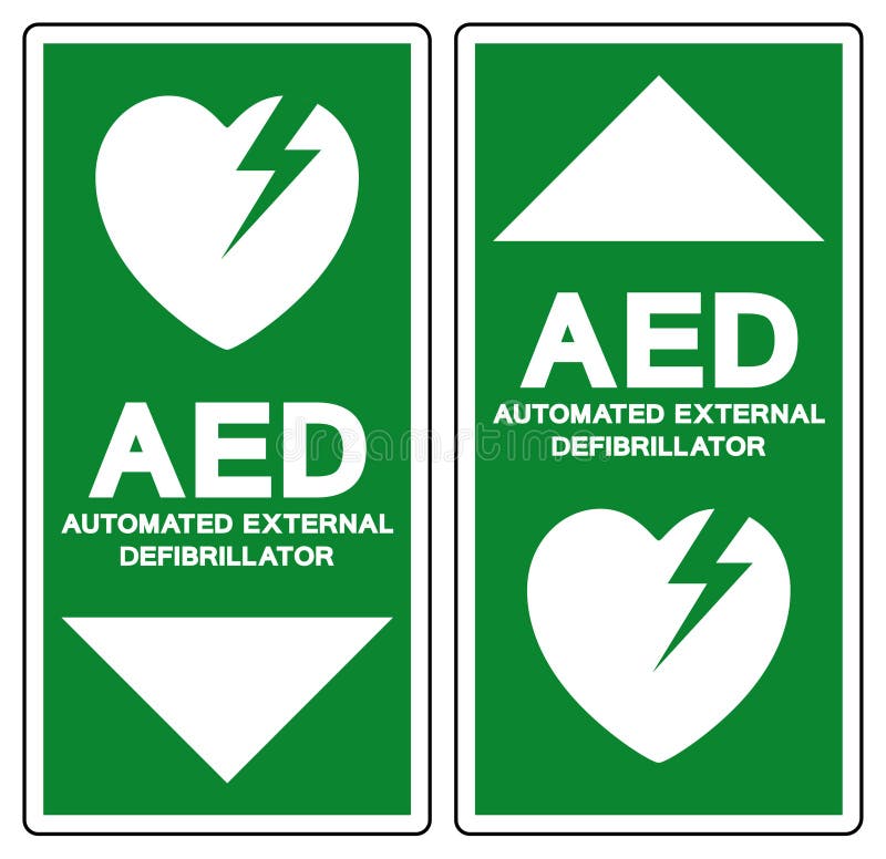 AED Automated External Defibrillator Symbol Sign, Vector Illustration ...