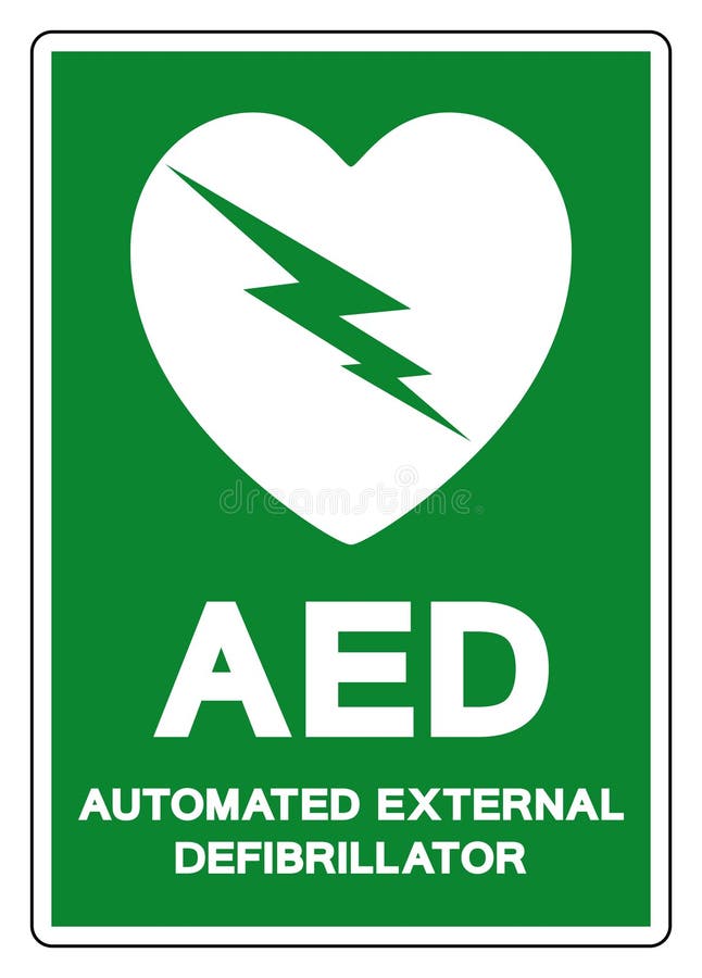 AED Automated External Defibrillator Symbol Sign, Vector Illustration ...
