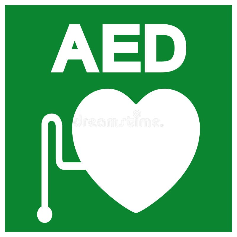 AED Automated External Defibrillator Symbol Sign, Vector Illustration ...