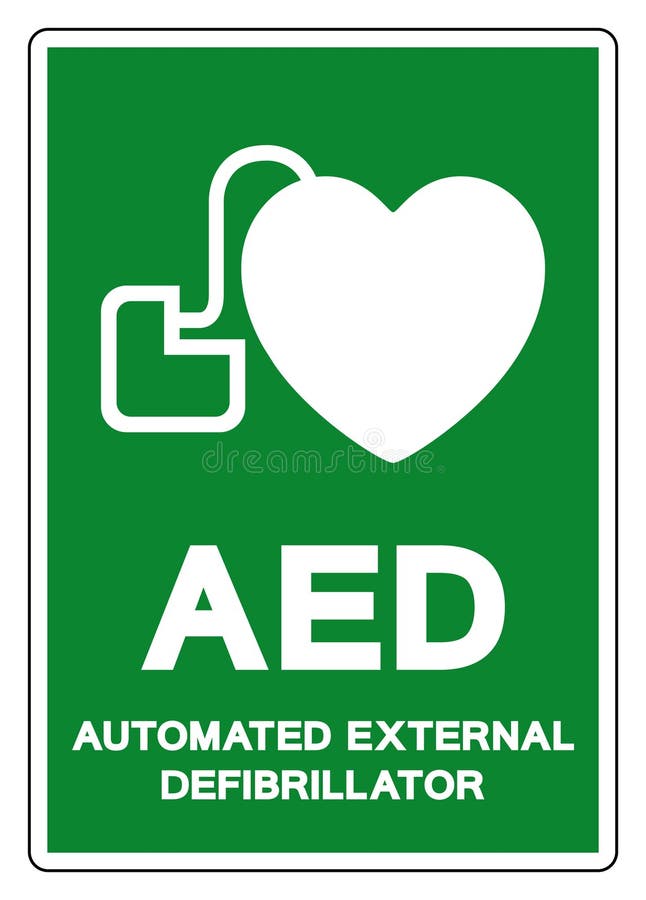 AED Automated External Defibrillator Symbol Sign, Vector Illustration ...