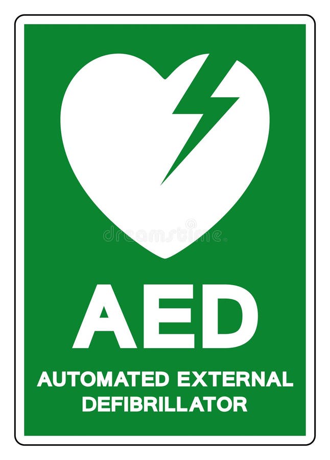 AED Automated External Defibrillator Symbol Sign, Vector Illustration ...