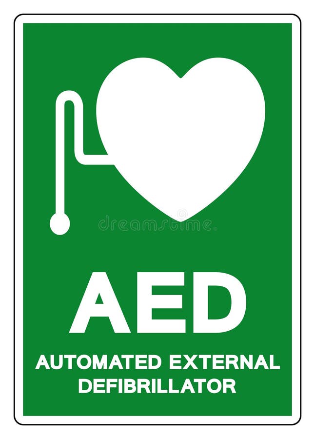 AED Automated External Defibrillator Symbol Sign, Vector Illustration ...