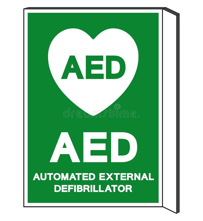 AED Automated External Defibrillator Symbol Sign, Vector Illustration ...