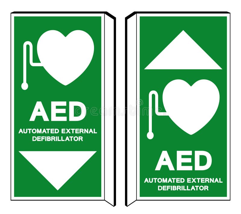 AED Automated External Defibrillator Symbol Sign, Vector Illustration ...
