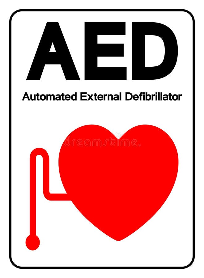 AED Automated External Defibrillator Symbol Sign, Vector Illustration ...