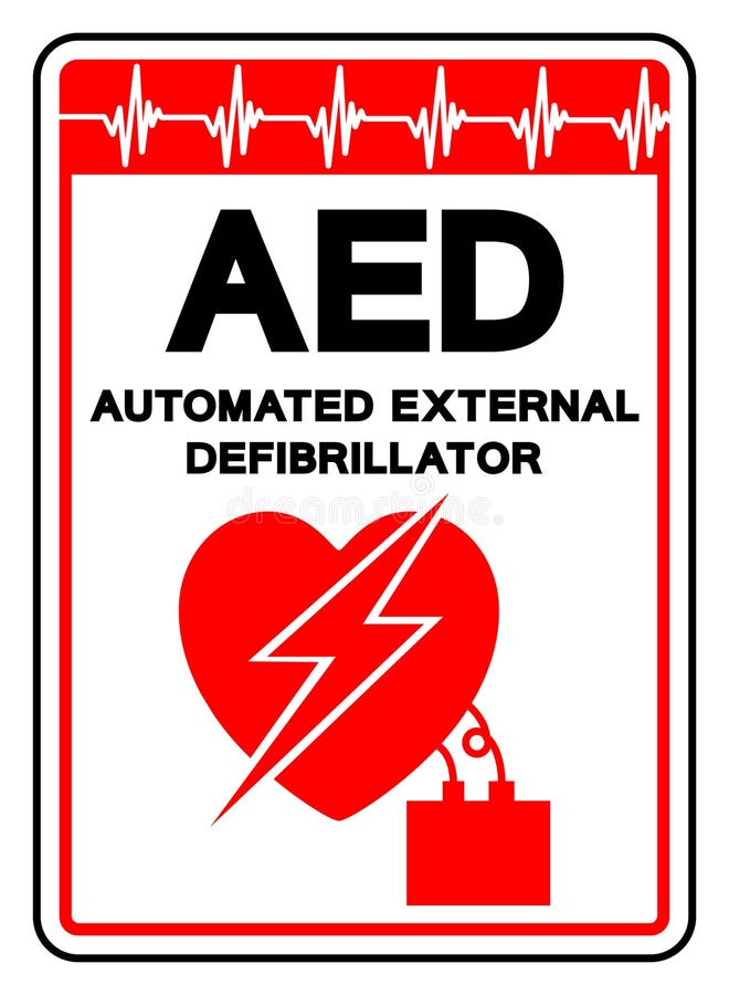 AED Automated External Defibrillator Symbol Sign, Vector Illustration ...