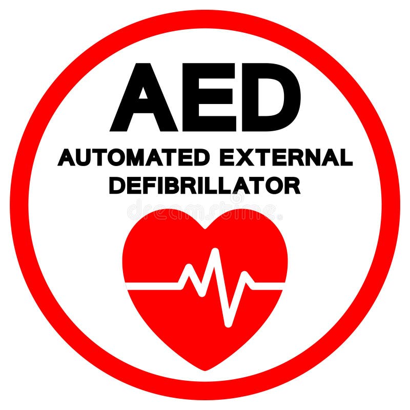 AED Automated External Defibrillator Symbol Sign, Vector Illustration ...