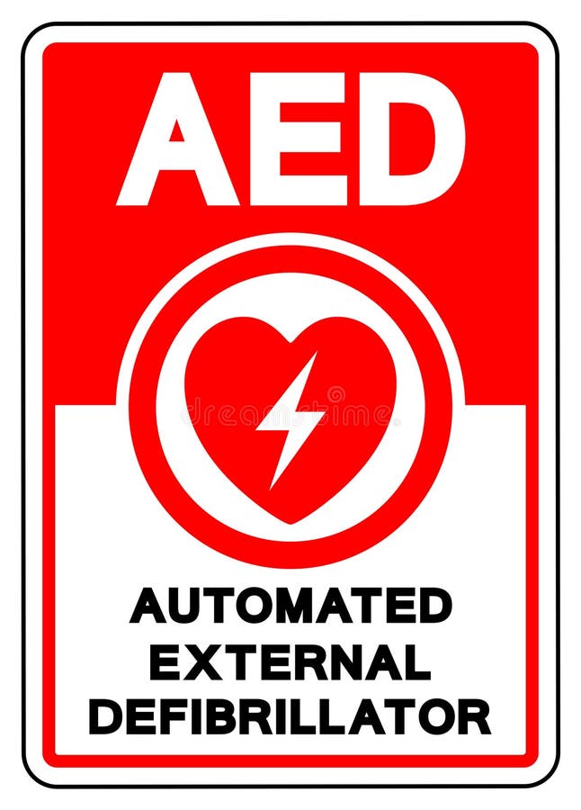 AED Automated External Defibrillator Symbol Sign, Vector Illustration ...