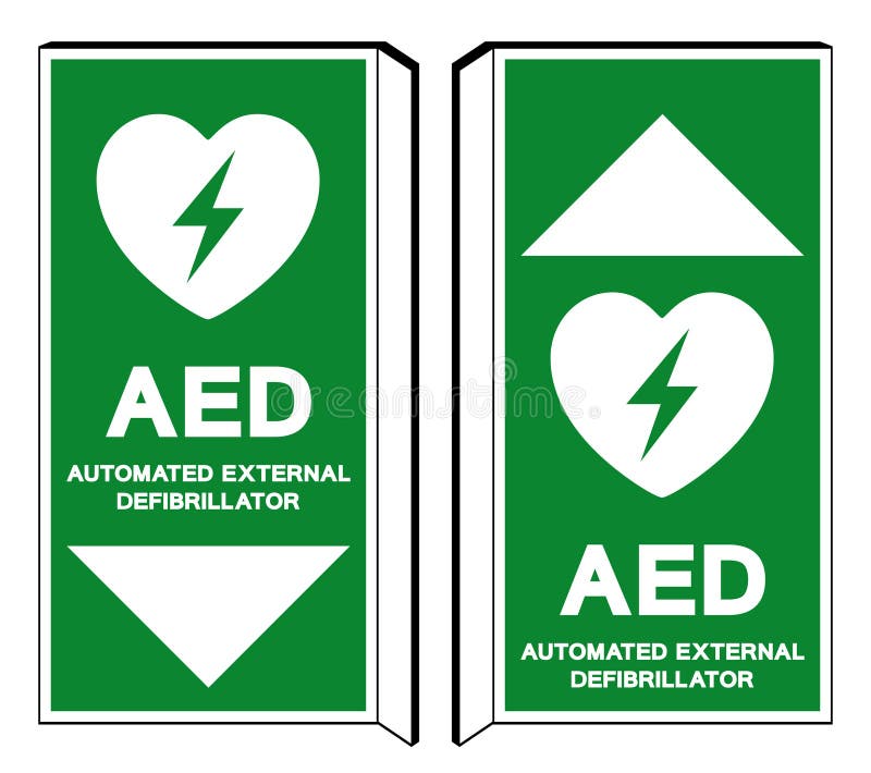 AED Automated External Defibrillator Symbol Sign, Vector Illustration ...