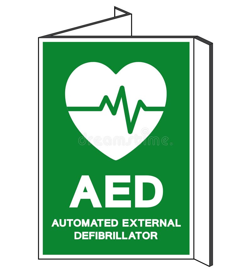 AED Automated External Defibrillator Symbol Sign, Vector Illustration ...