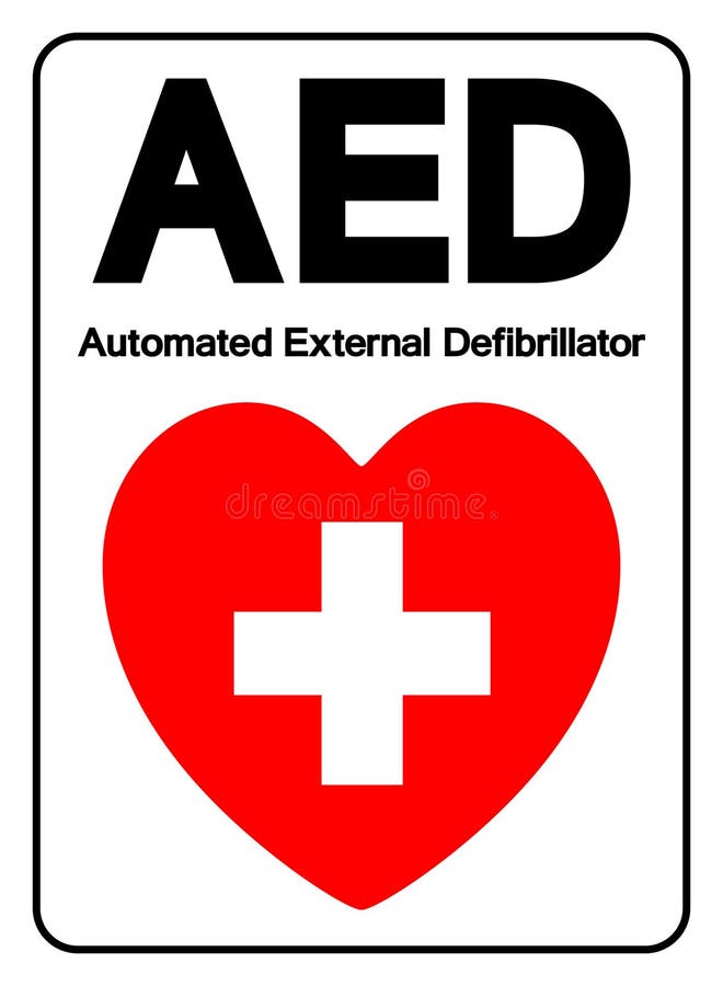 AED Automated External Defibrillator Symbol Sign, Vector Illustration ...