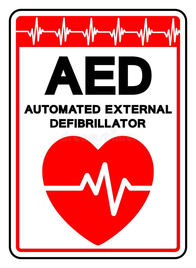 AED Automated External Defibrillator Symbol Sign, Vector Illustration ...