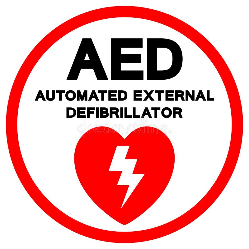 AED Automated External Defibrillator Symbol Sign, Vector Illustration ...