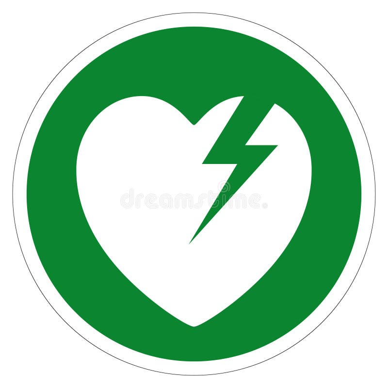 AED Automated External Defibrillator Symbol Sign, Vector Illustration ...
