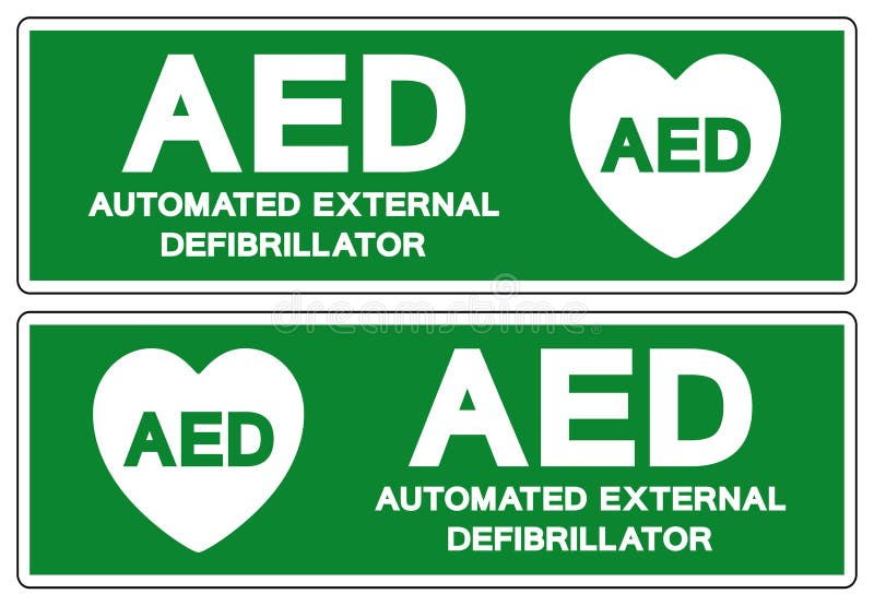 AED Automated External Defibrillator Symbol Sign, Vector Illustration ...