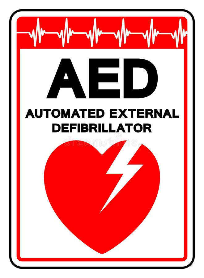 AED Automated External Defibrillator Symbol Sign, Vector Illustration ...