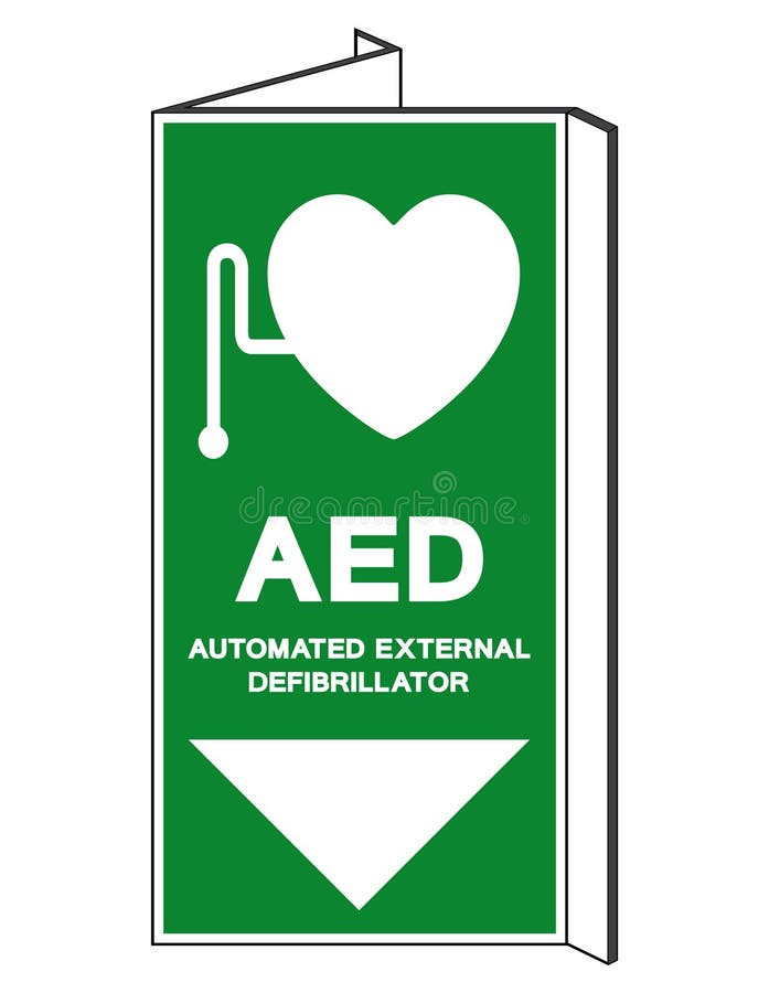 AED Automated External Defibrillator Symbol Sign, Vector Illustration ...