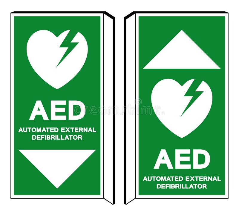 AED Automated External Defibrillator Symbol Sign, Vector Illustration ...
