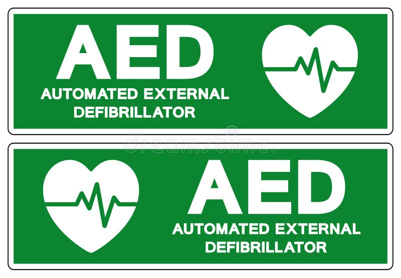 AED Automated External Defibrillator Symbol Sign, Vector Illustration ...