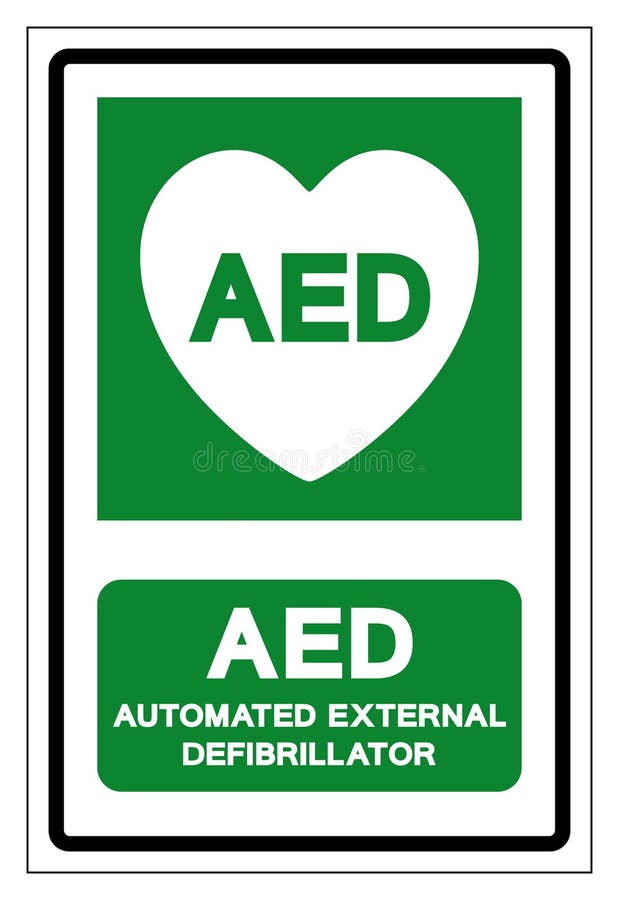 AED Automated External Defibrillator Symbol Sign, Vector Illustration ...