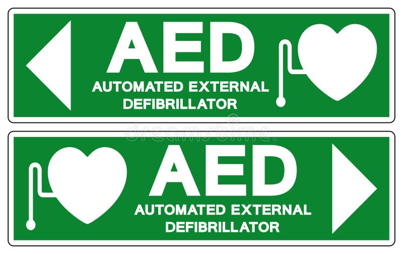 AED Automated External Defibrillator Symbol Sign, Vector Illustration ...
