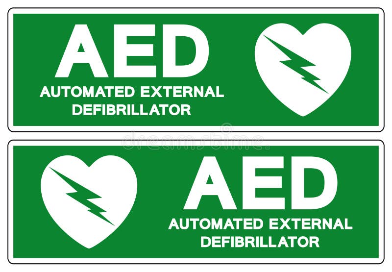 AED Automated External Defibrillator Symbol Sign, Vector Illustration ...