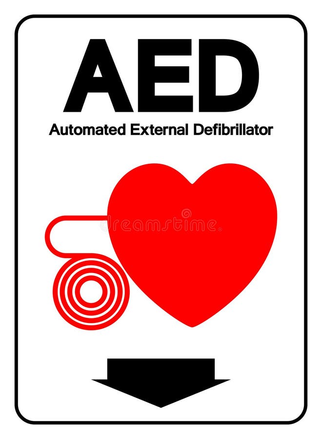 AED Automated External Defibrillator Symbol Sign, Vector Illustration ...